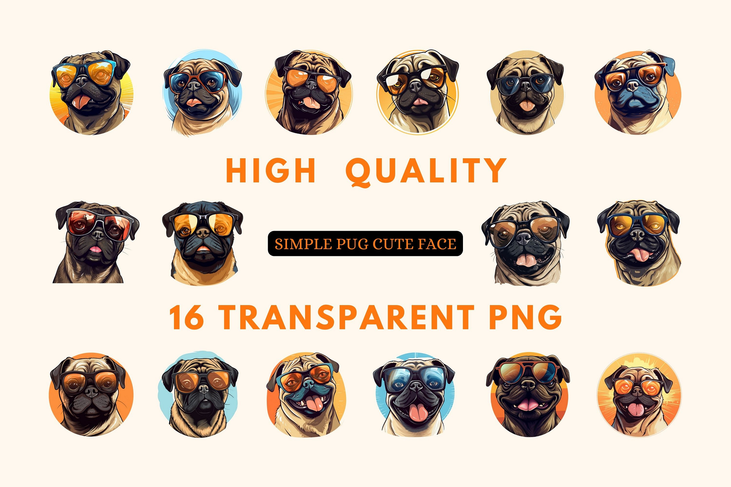 Simple pug cute face by Nayan Debnath on Dribbble