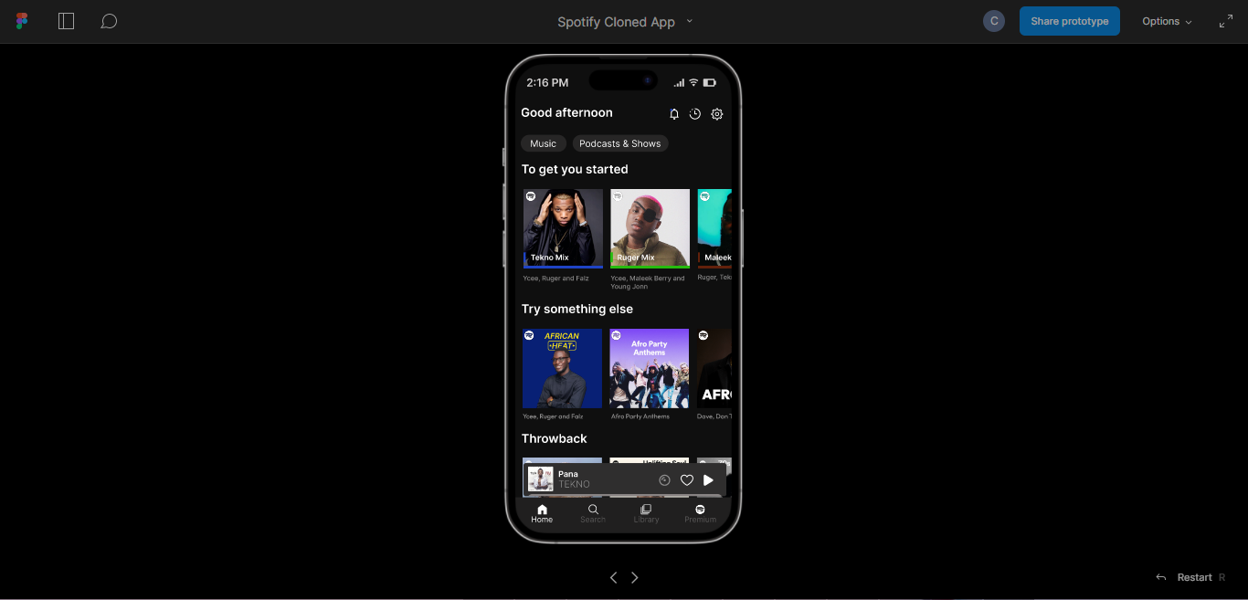 Cloned Spotify Mobile App by David on Dribbble Cloned Spotify Mobile App by David on Dribbble
