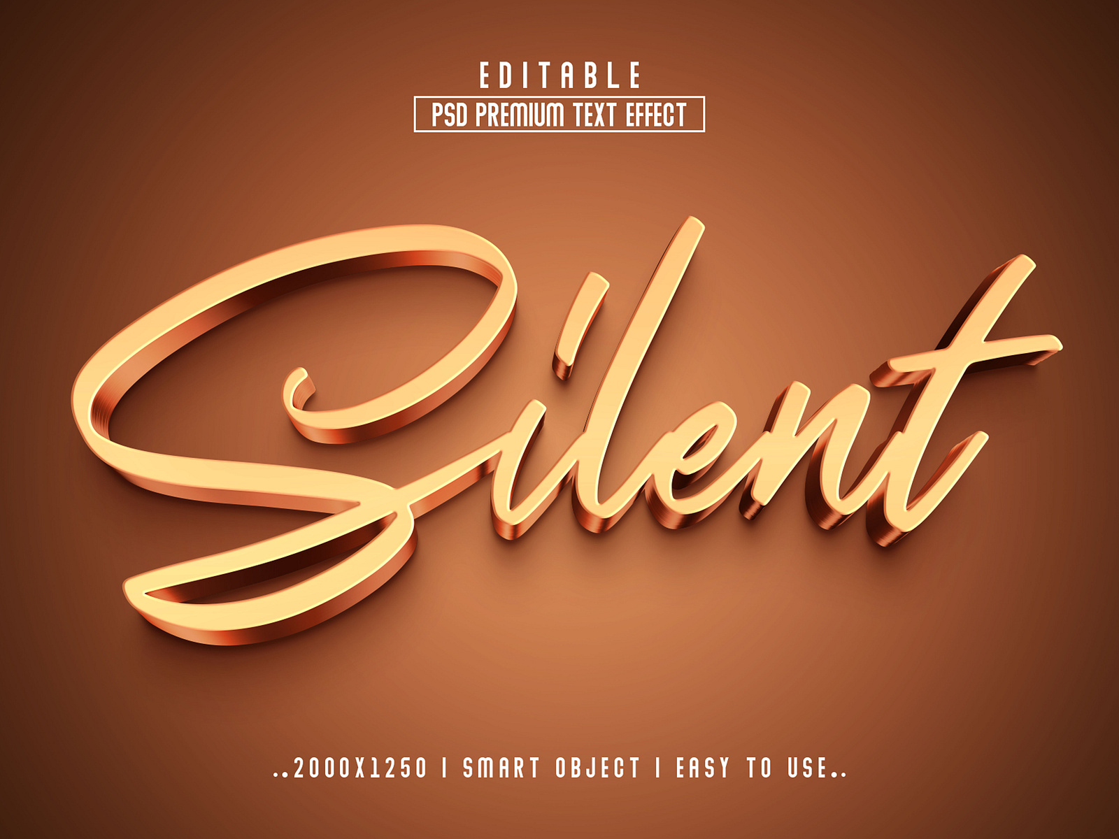 Silent 3D Editable Text Effect Style by Md Jahidul99 on Dribbble