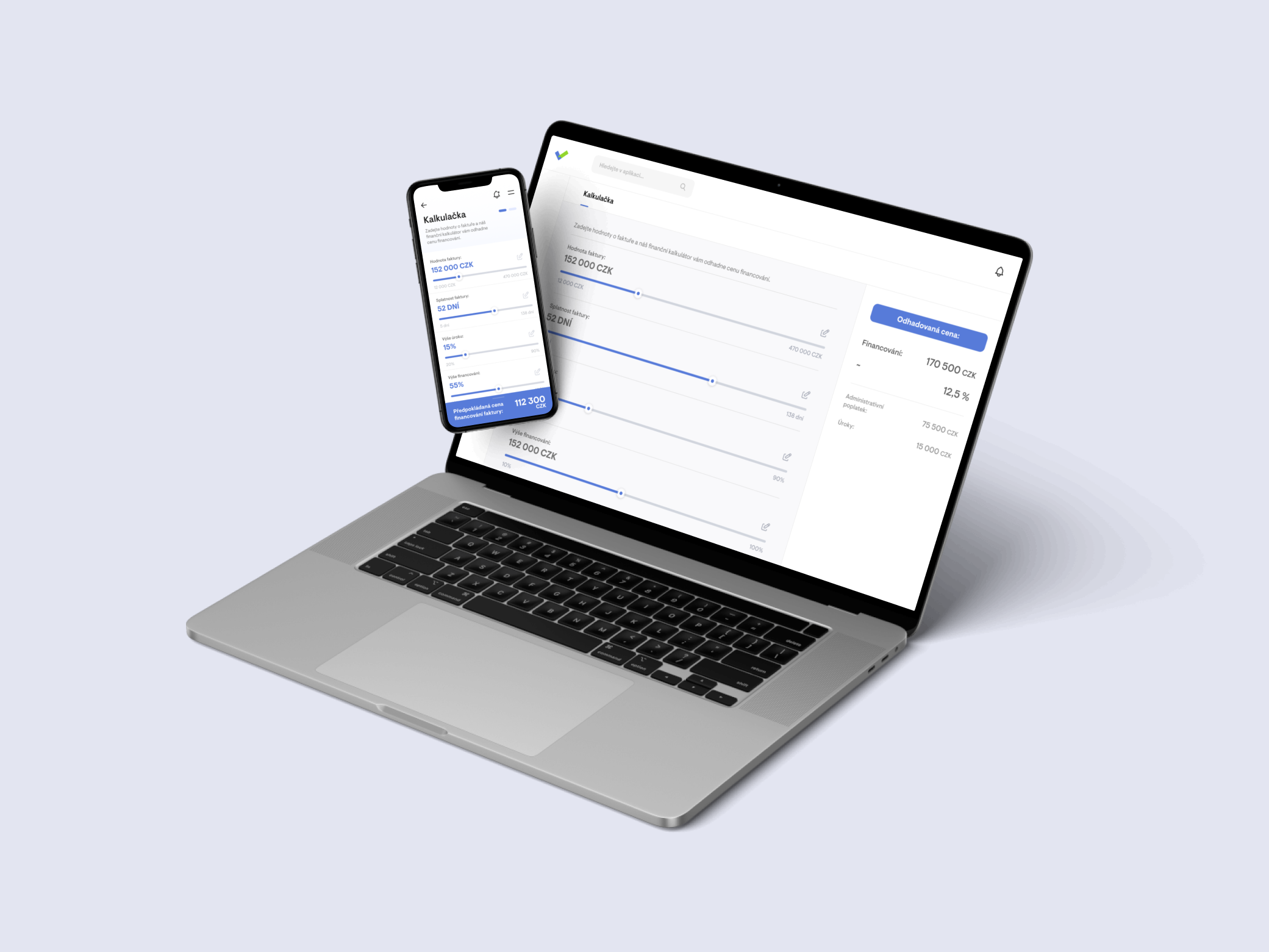 Financial calculator mobile ui by Ota Skvor on Dribbble