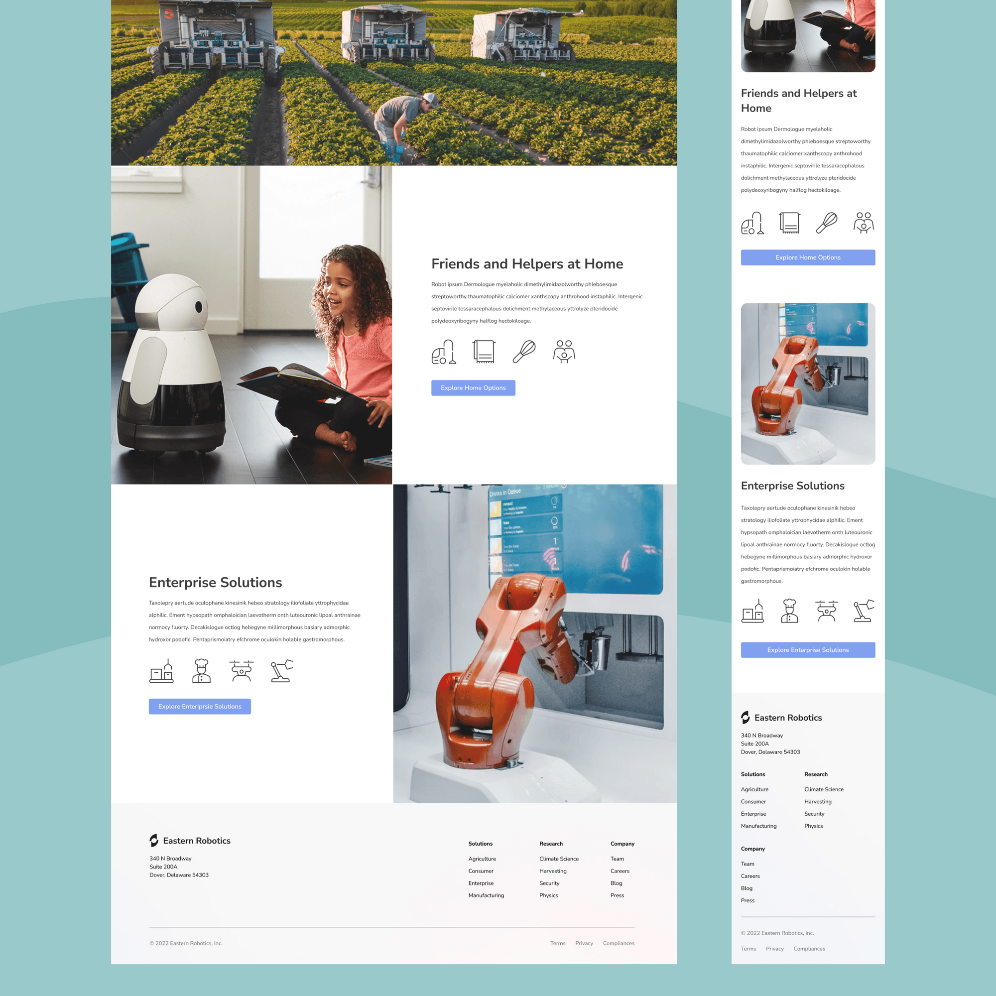 Eastern Robotics Site by Jason Oliveira on Dribbble