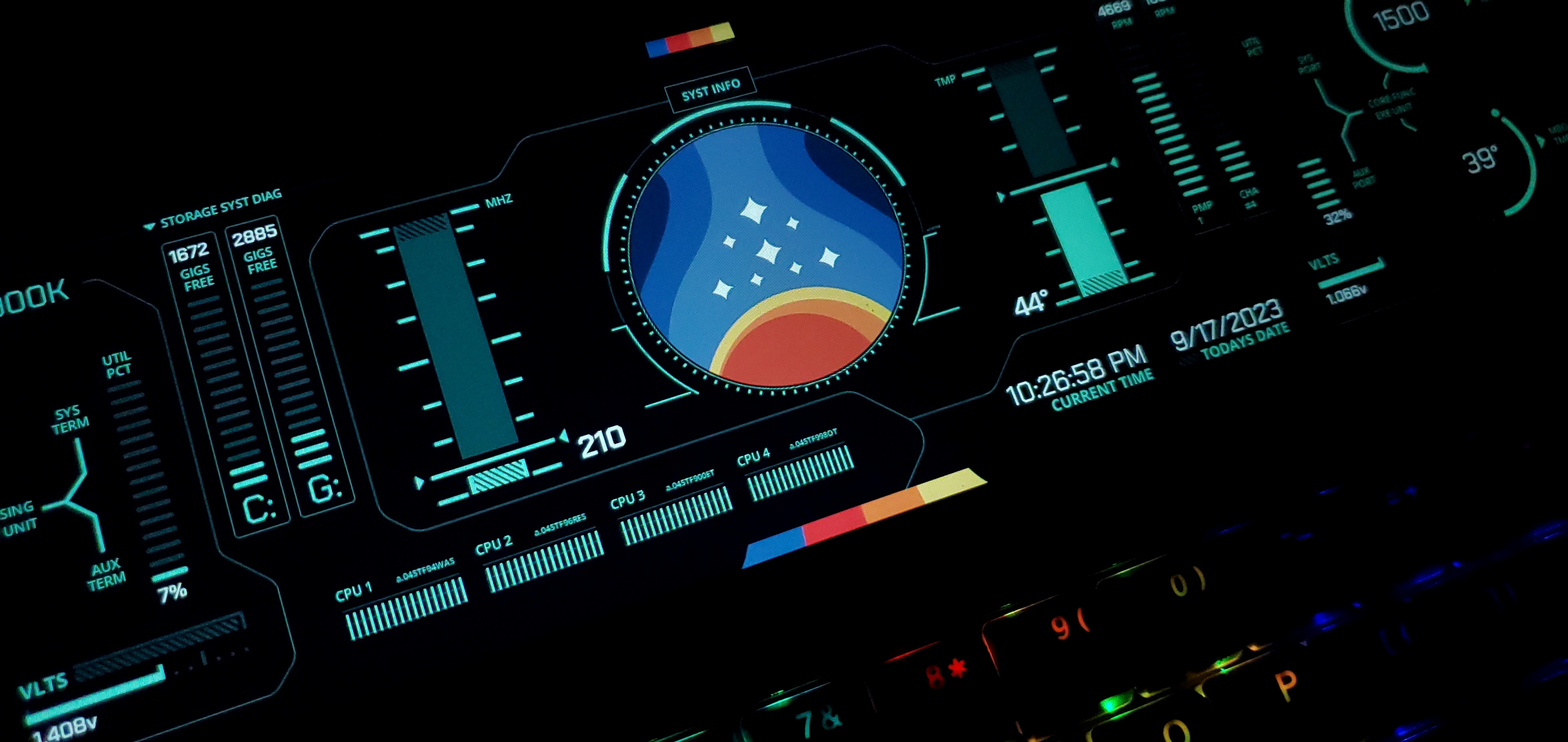Starfield - AIDA64 sensor panel theme by Matthew Almand on Dribbble