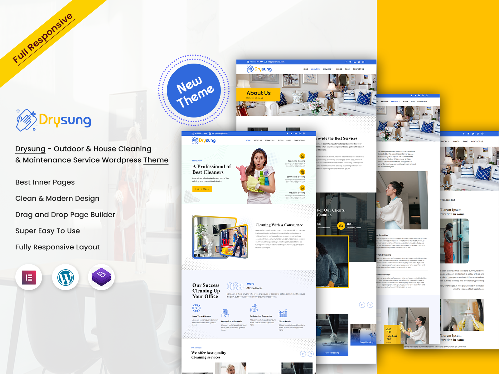 Drysung - Outdoor & House Cleaning & Maintenance Service Wordpre by Technowebstore on Dribbble