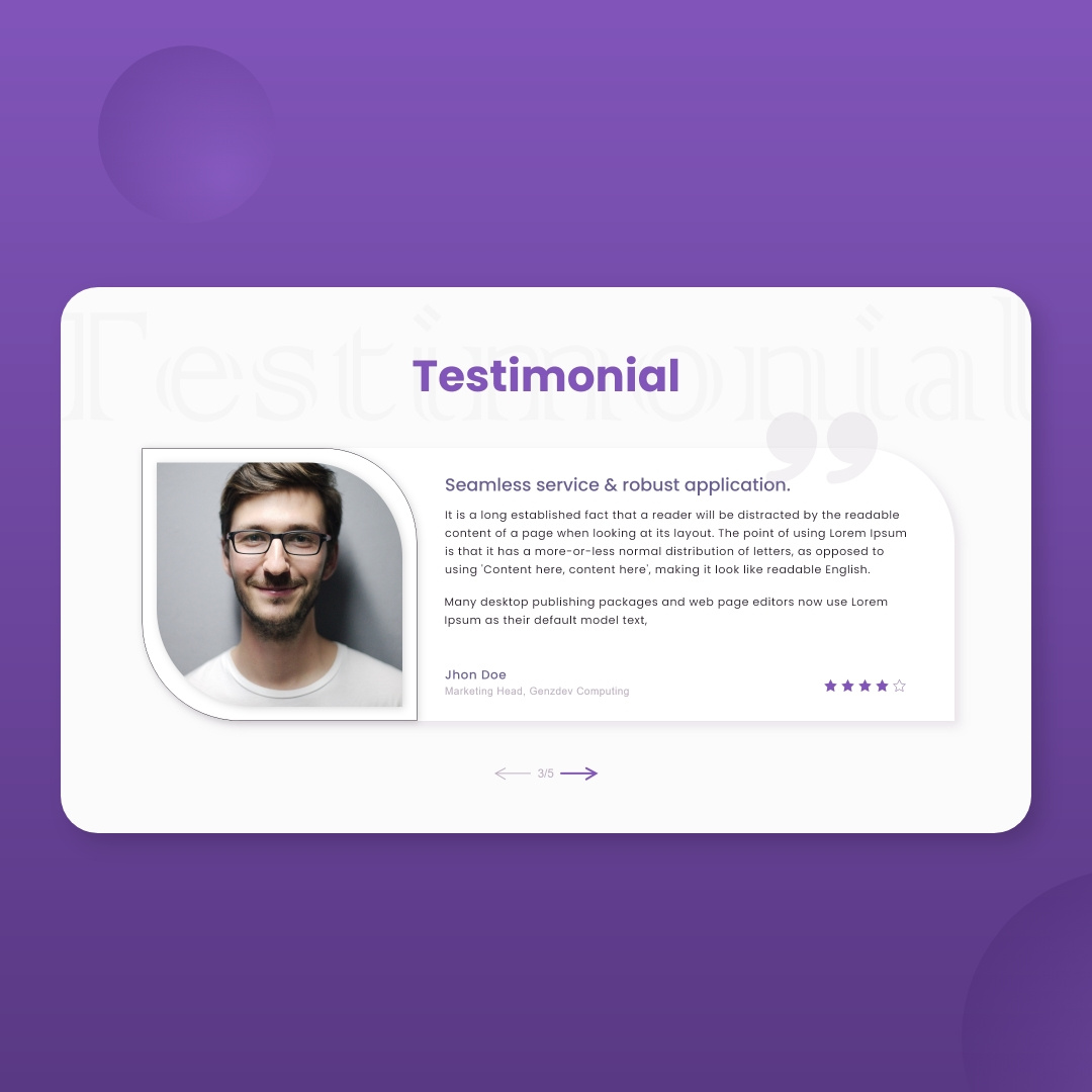 Testimonial Section - Web Design by Kumar Shashwat on Dribbble
