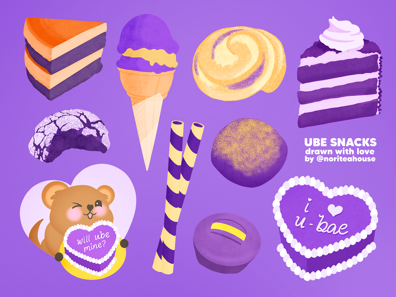 Ube Snacks by Noreen on Dribbble