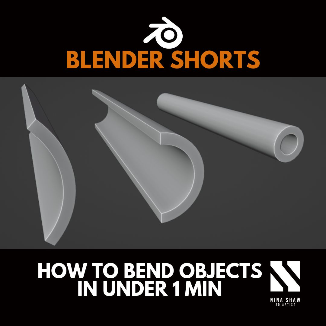 Blender Shorts | How to Bend Objects in under 1 min by ninashaw on Dribbble