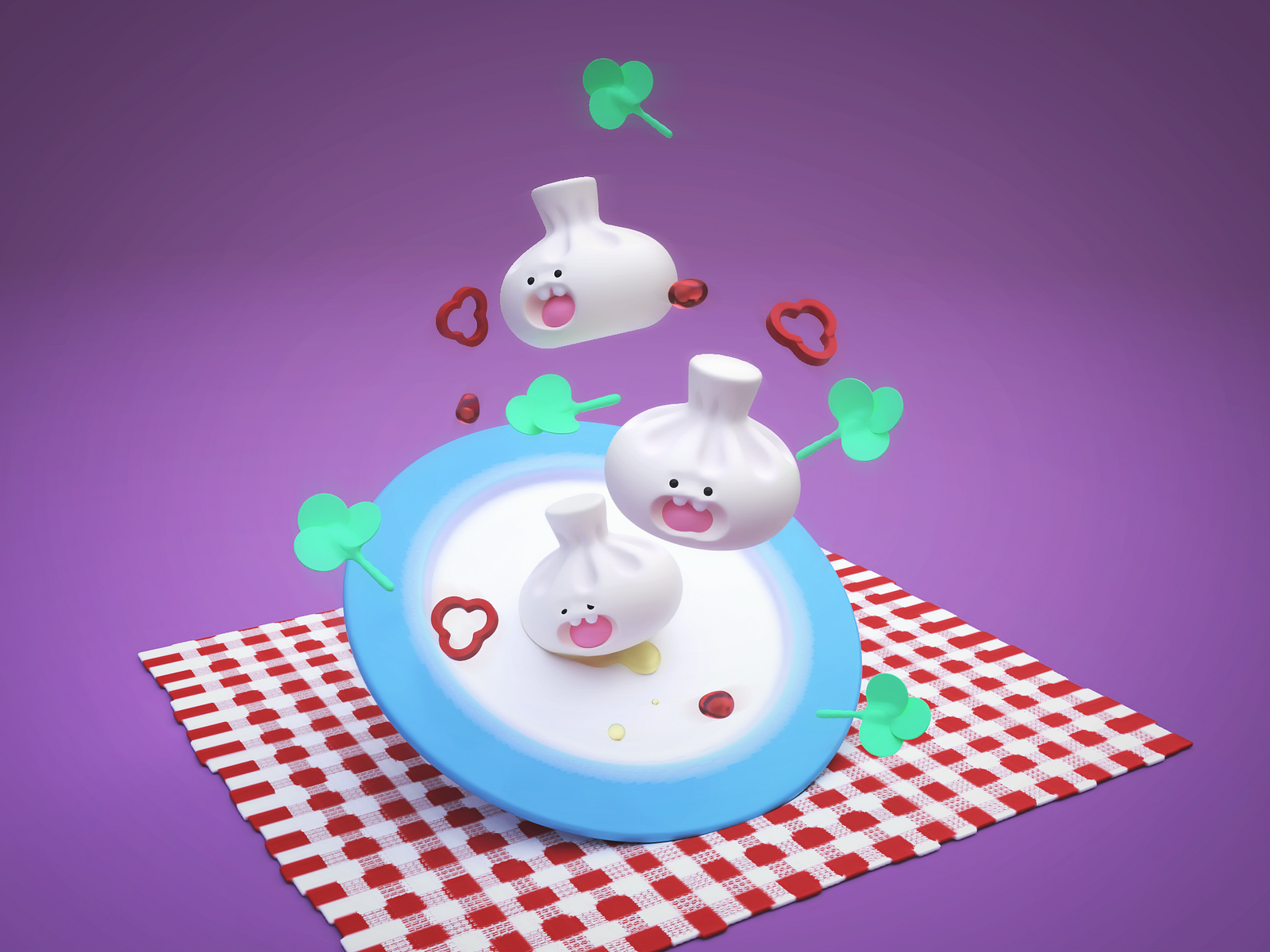 Khinkali Fall by Anton Borzenkov for youami_studio on Dribbble