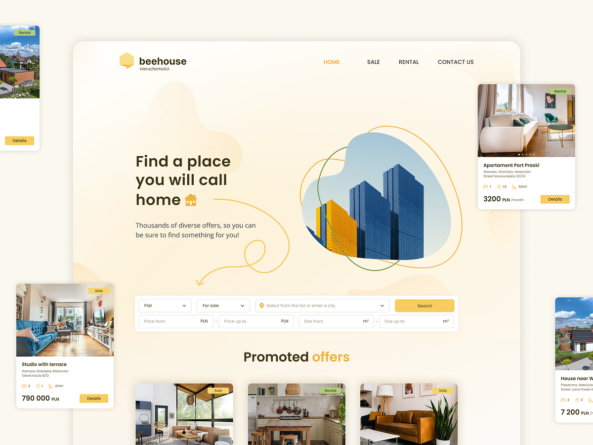 Real Estate website UI design by The Digital Bunch on Dribbble