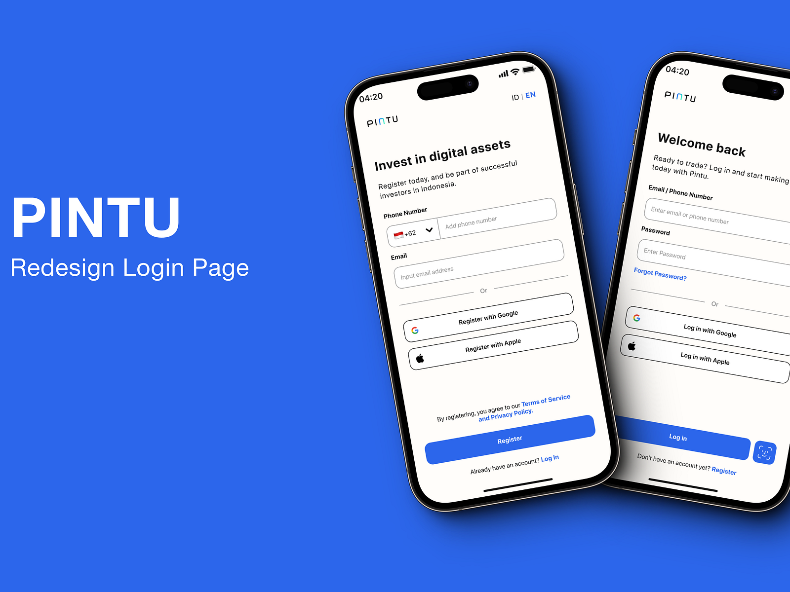 Redesign PINTU Login Page by Dwi Arisoma on Dribbble