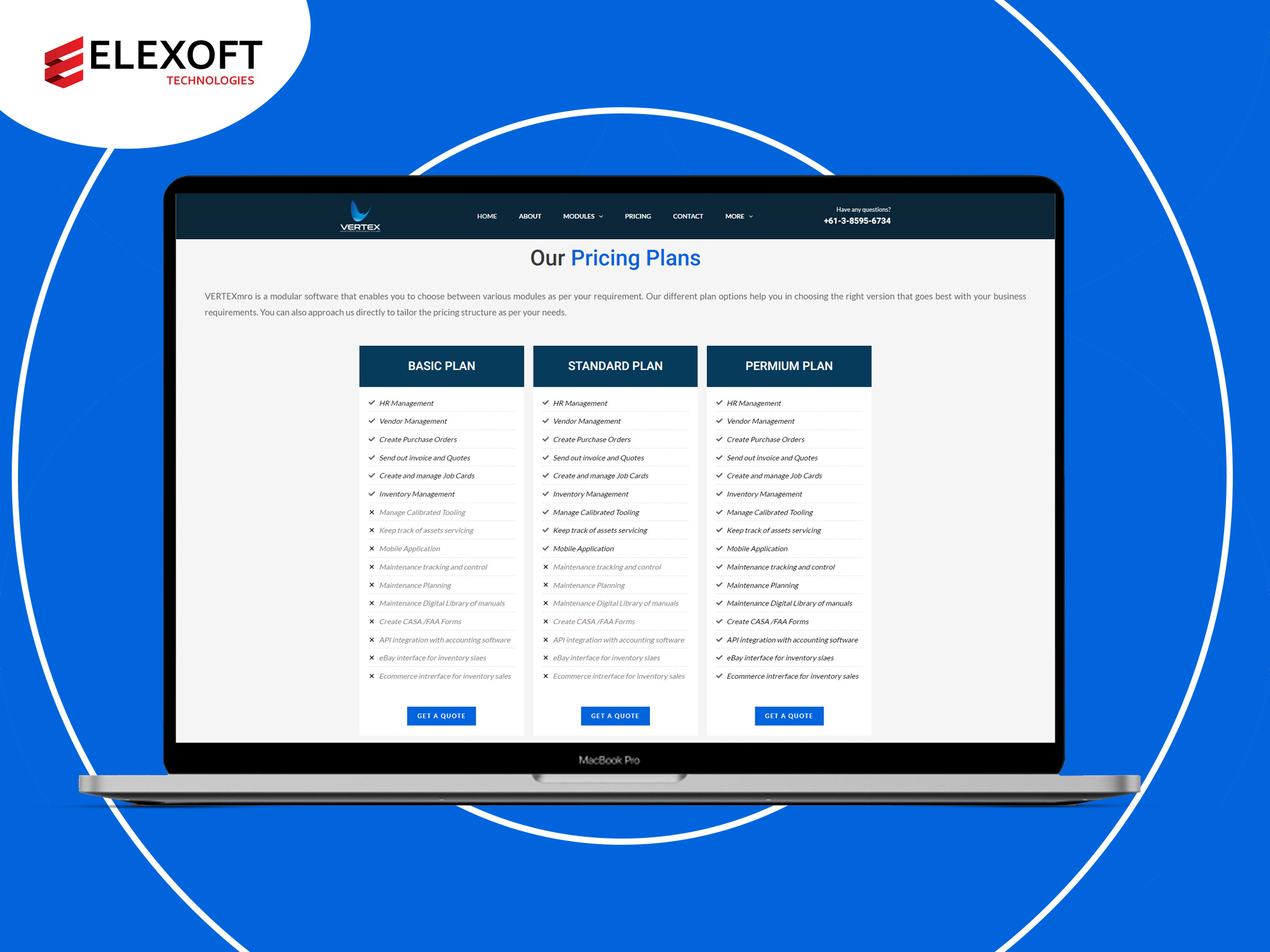 Aviation industry landing page design by Elexoft Technologies on Dribbble