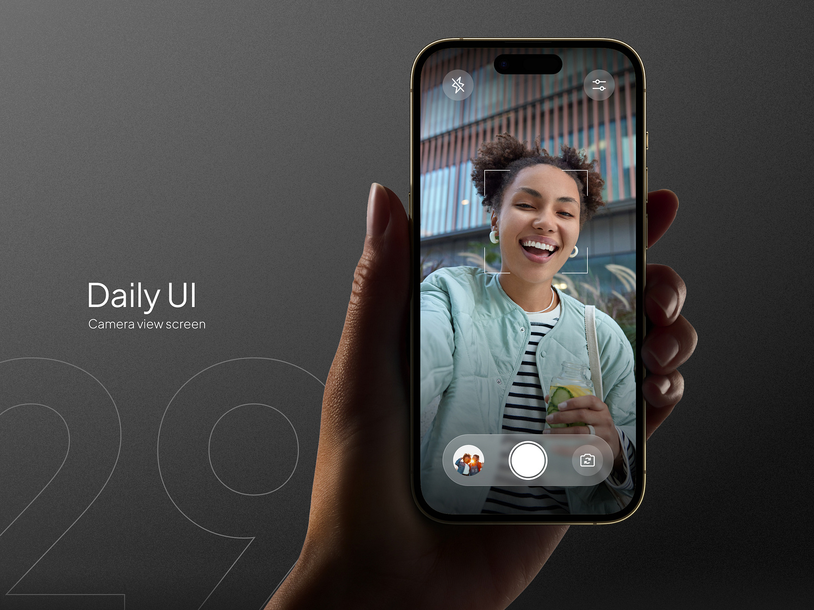 Daily UI #29 - Camera view screen by Veronica K on Dribbble