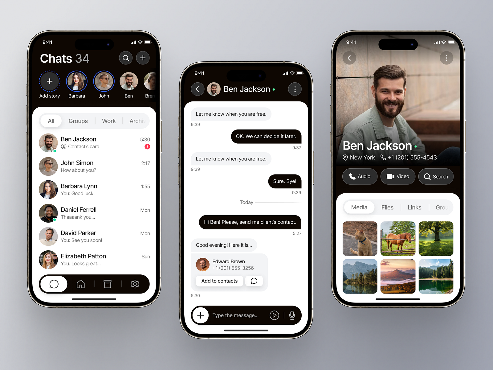 Messenger for iOS by Ilya Smolyanko on Dribbble