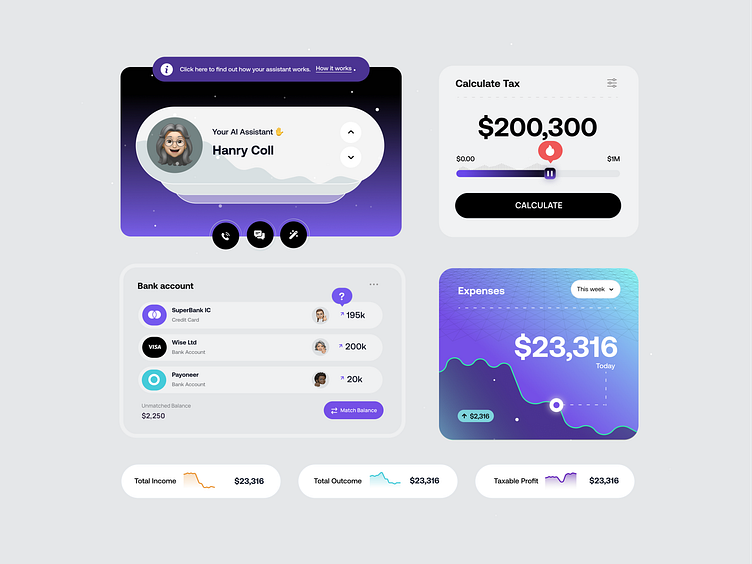 Accounting Dashboard by Mehmet Özsoy for Orizon: UI/UX Design Agency on ...