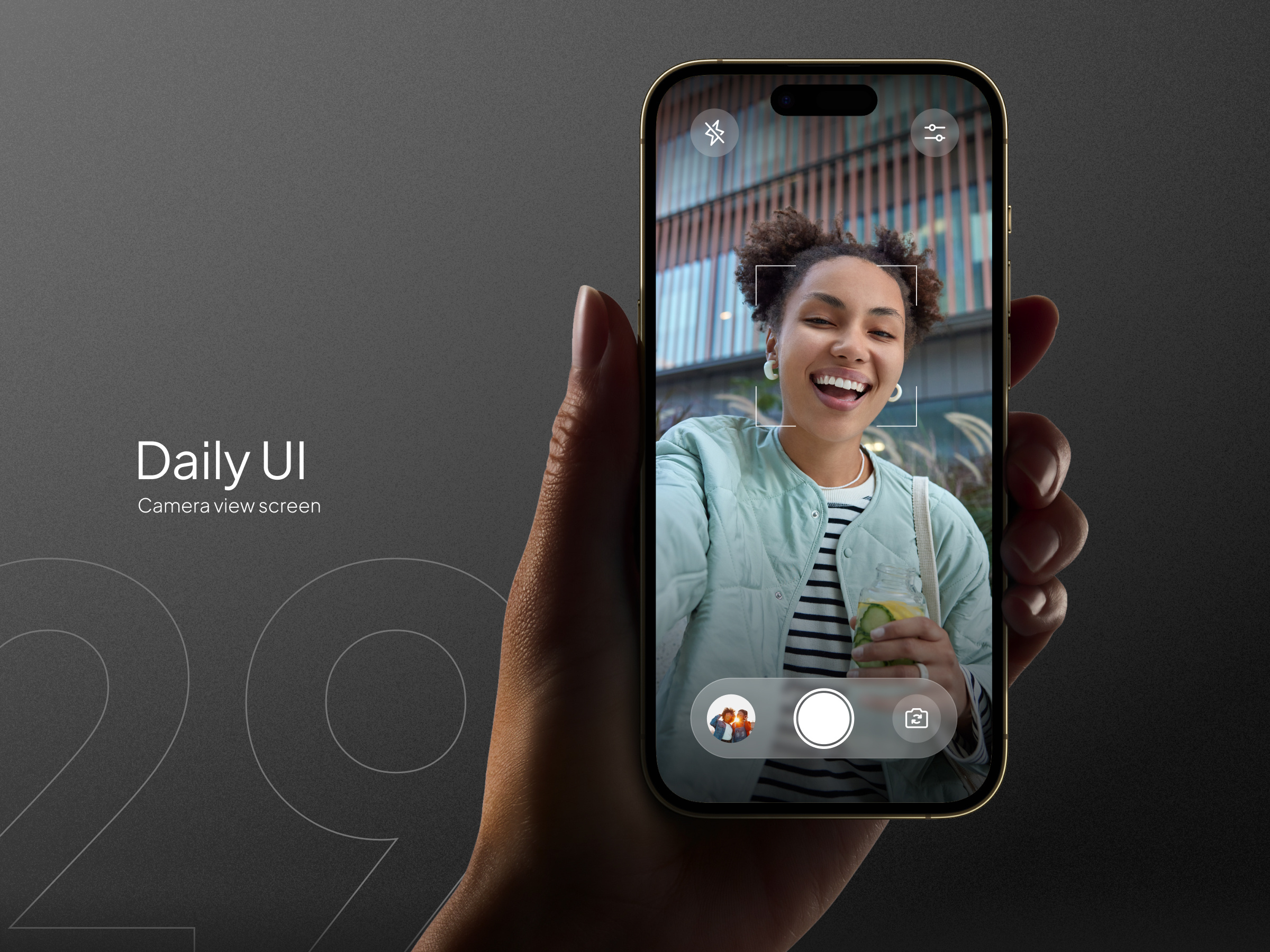 Daily UI #29 - Camera view screen by Veronica K on Dribbble