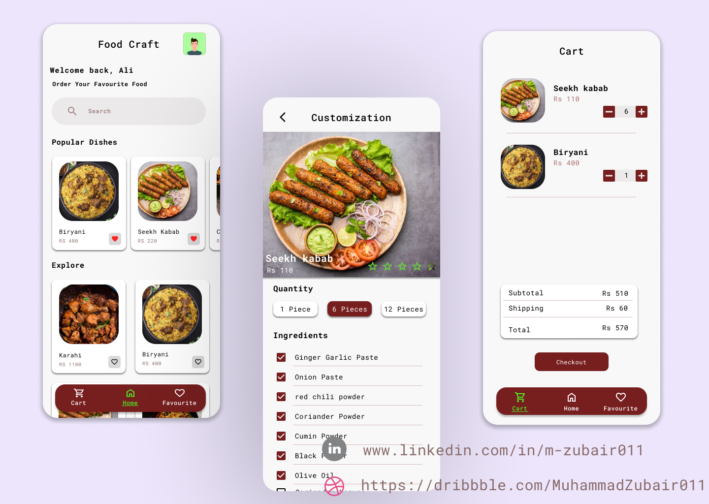 Food Order Customization App by Muhammad Zubair on Dribbble
