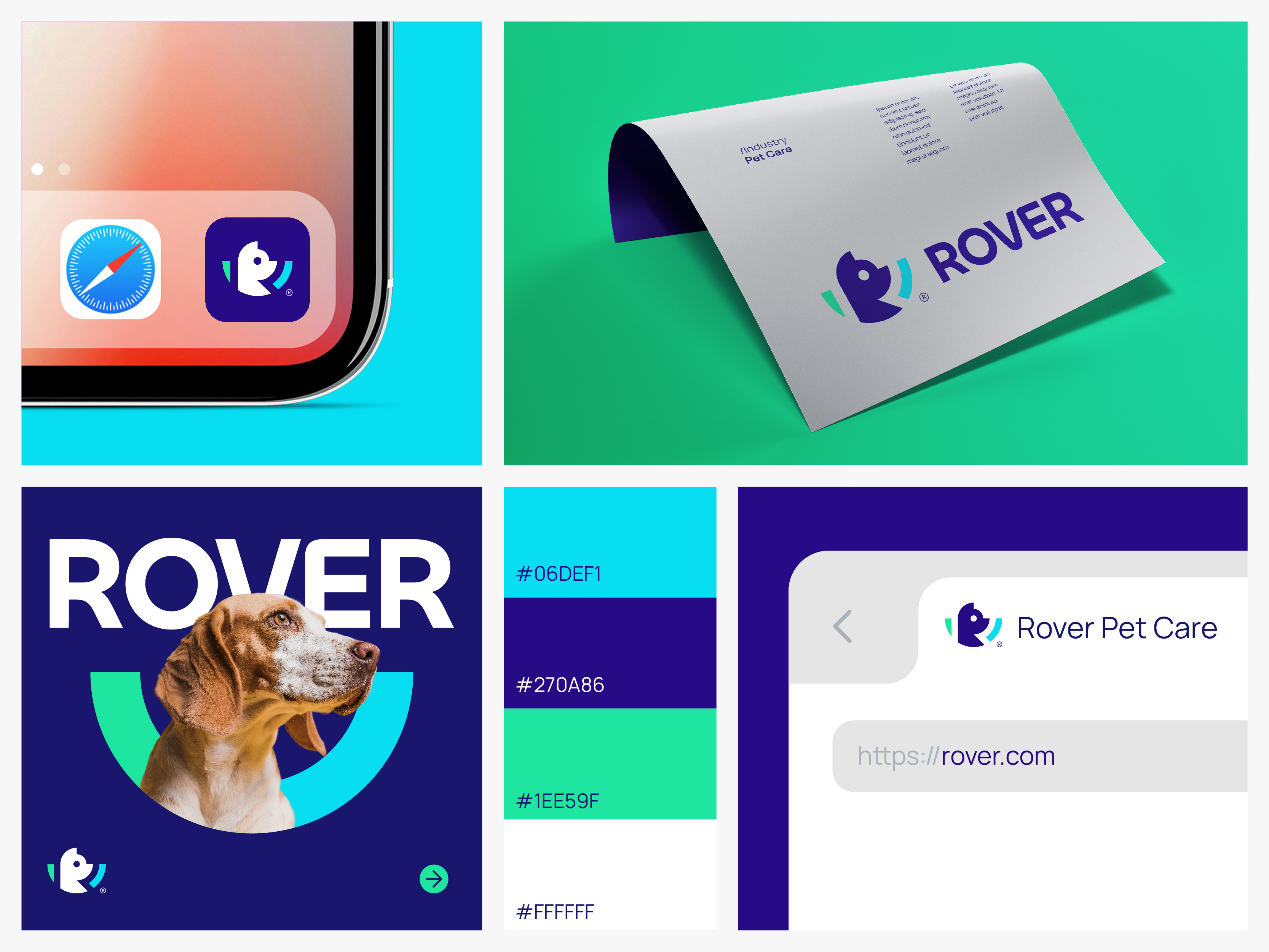 Rover Pet Care Logo & Identity by Mihir Bhavsar on Dribbble