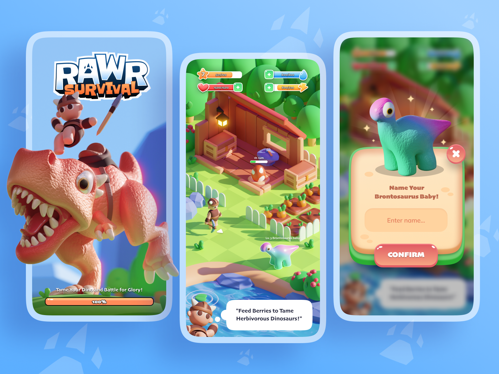 Rawr Survival - 3D Game Mobile Concept by Miftakhul Huda for Orenji ...
