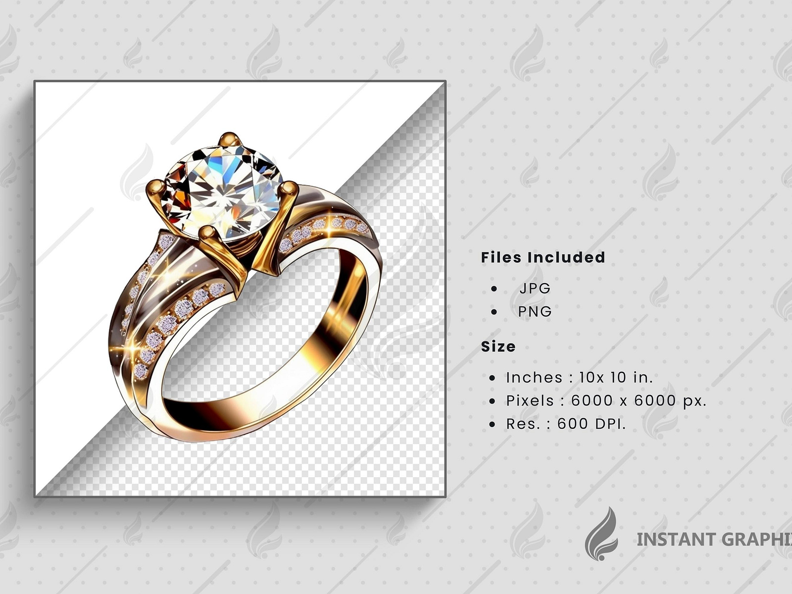 Beautiful decorative engagement ring with diamond genrative Ai. by ...