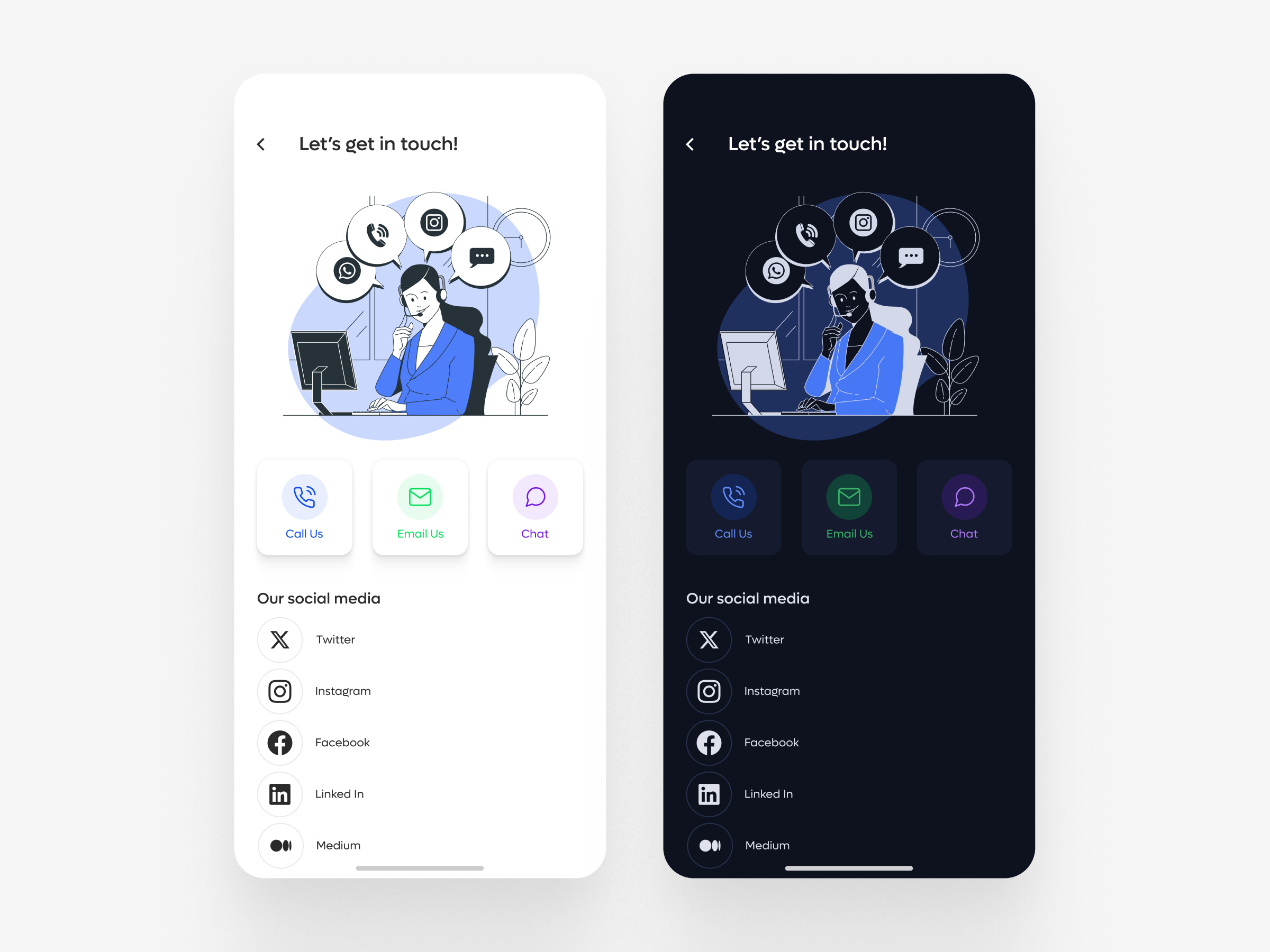 Daily UI #30 - Contact us screen by Veronica K on Dribbble