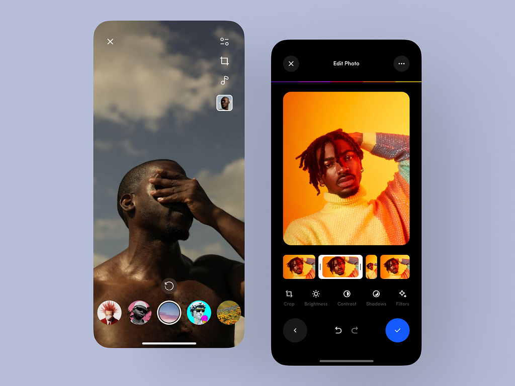 Editing App Ui by Amirul islam for Piqo Studio on Dribbble