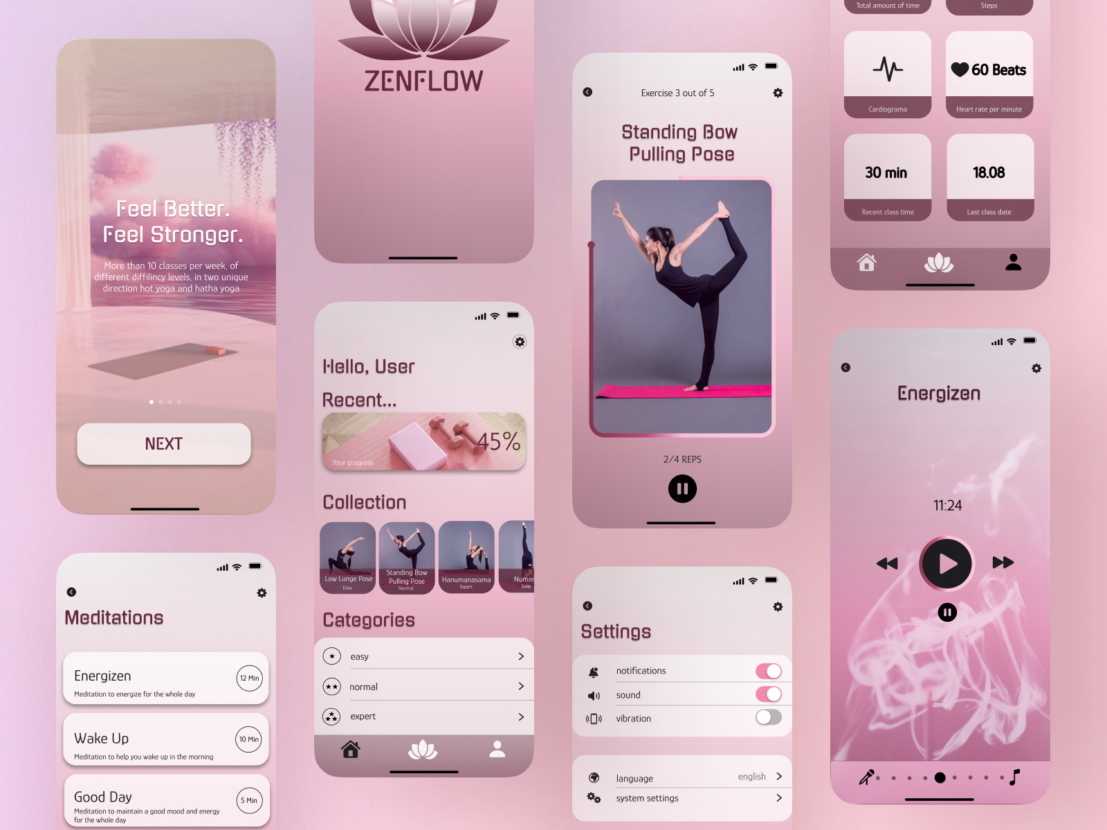 ZenFlow app by Kateryna on Dribbble