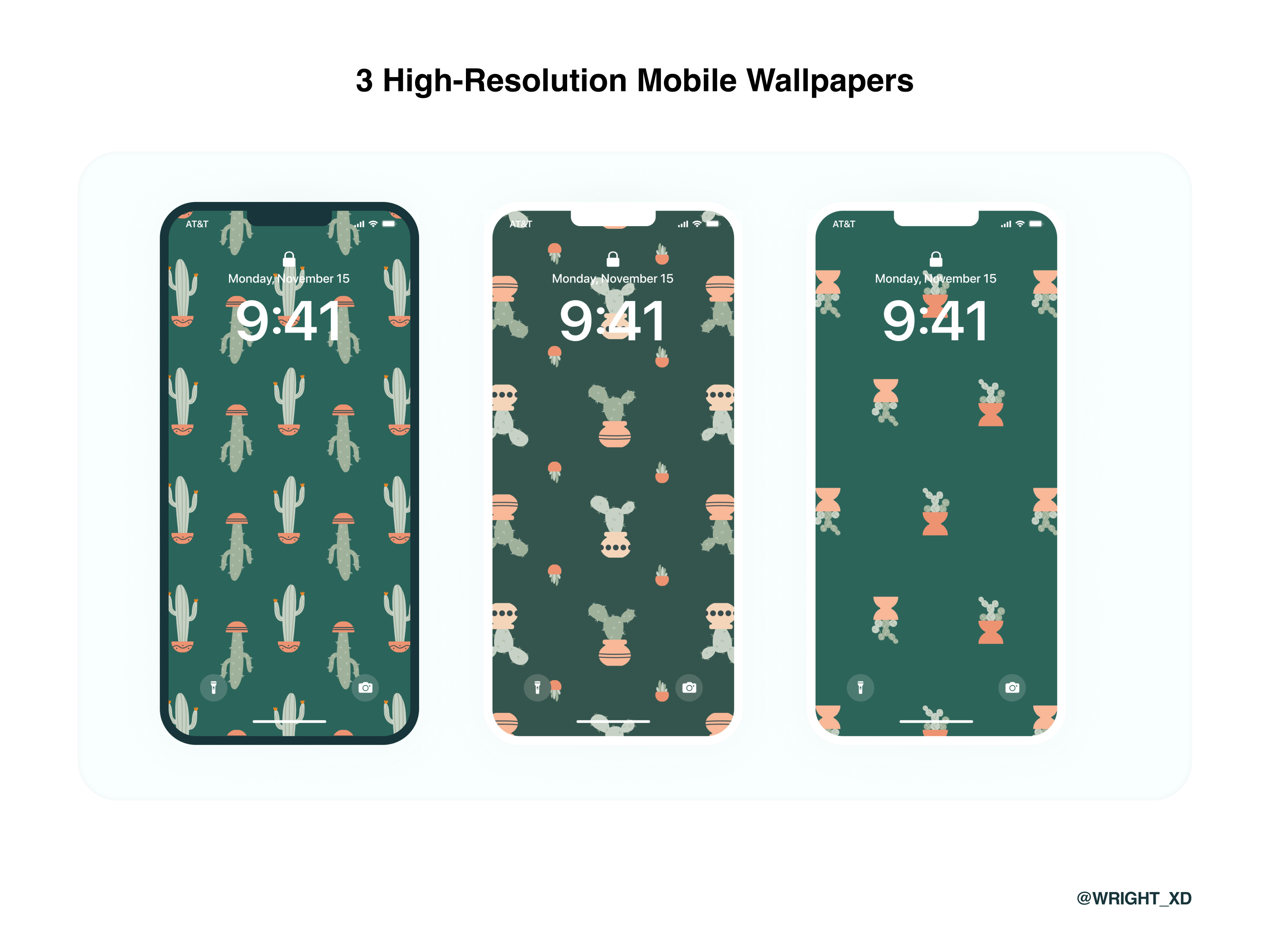 Simple Cactus Dark Mode Wallpaper Set by Jocelyn Wright Powell on Dribbble
