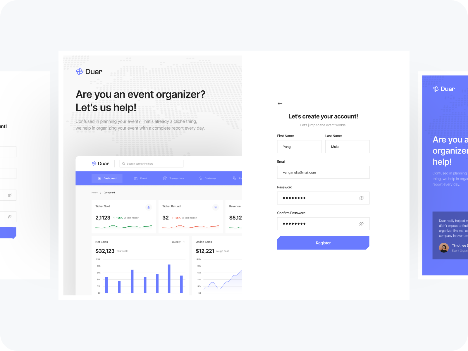 Duar - Register Page 📅 by Arfi Maulana for Pickolab Studio on Dribbble