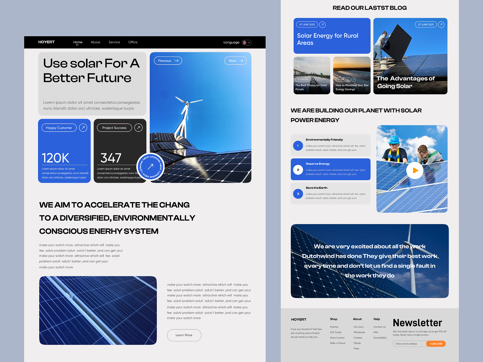 ENERGY - Solar Panel Landing Page by Oripio on Dribbble