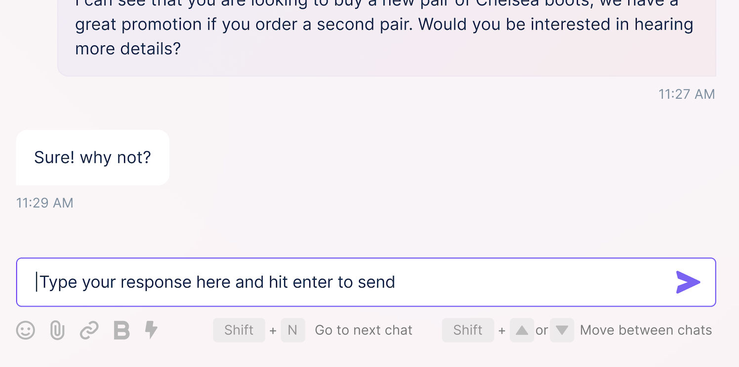 Chat agent UI console by Abir Somech on Dribbble