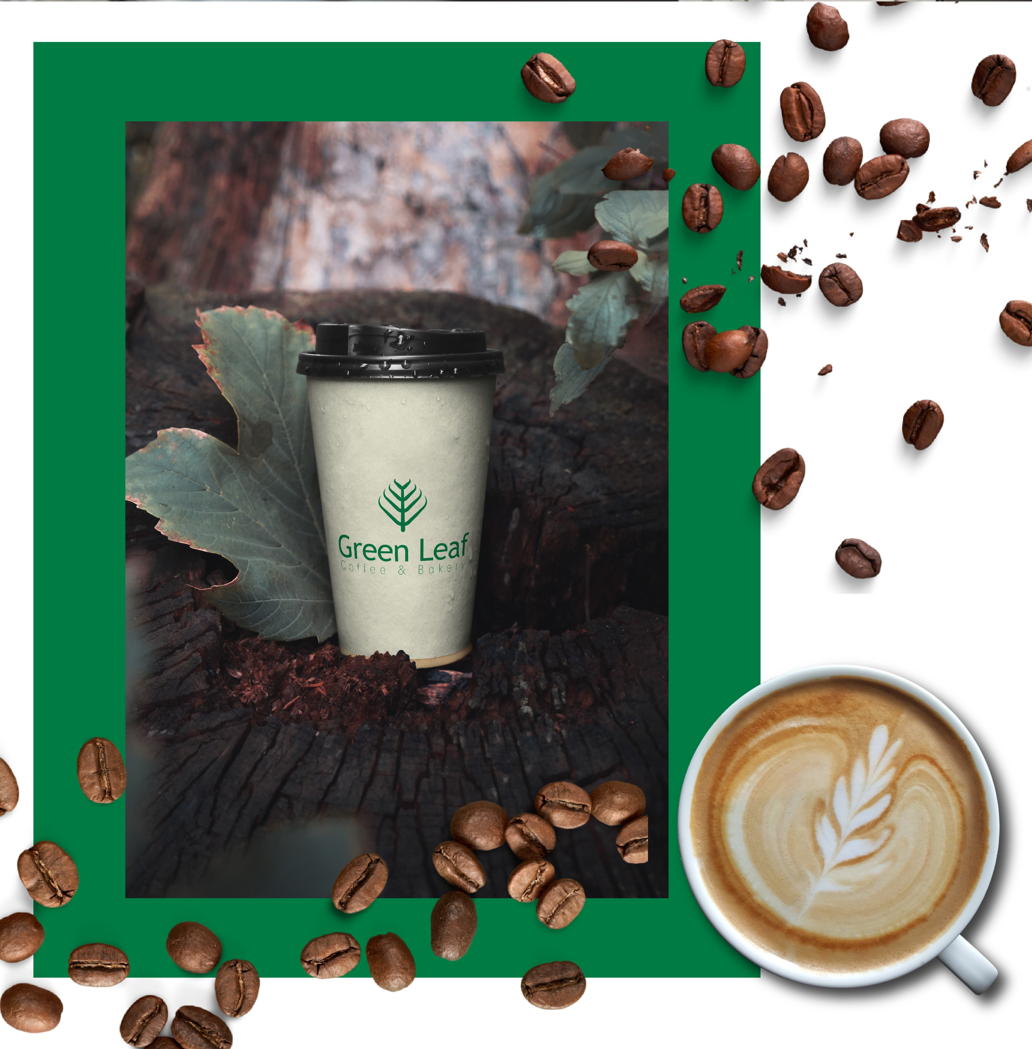 Green Leaf Cafe | Logo Preview by Ihsan muhammad on Dribbble
