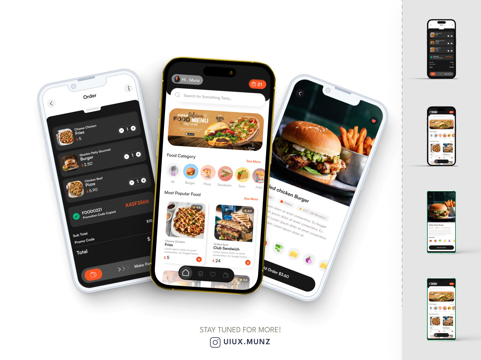 Food Ordering UI Design by Muneeza Hussain on Dribbble