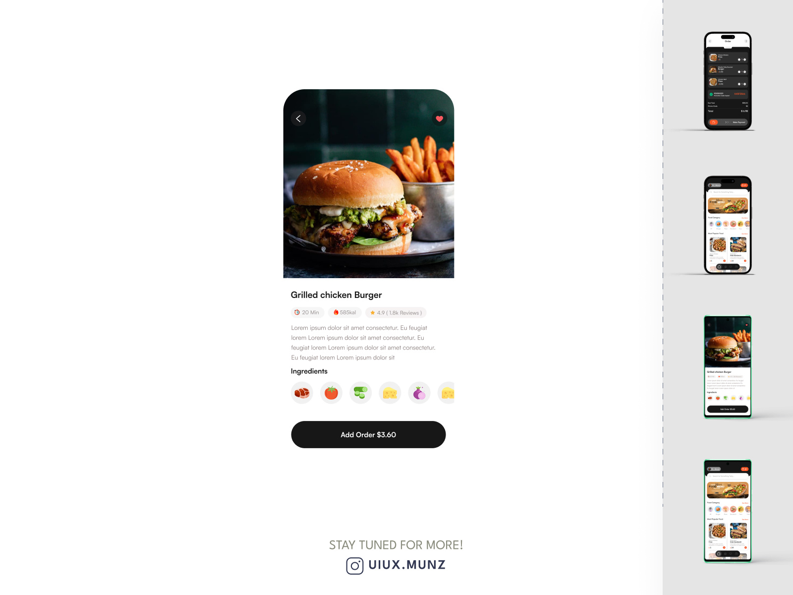 Food Ordering UI Design by Muneeza Hussain on Dribbble