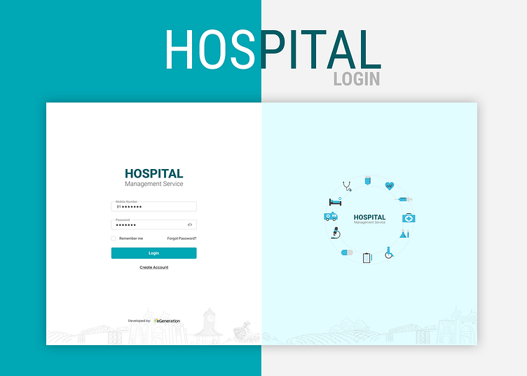 Hospital Login Page by Suzon Khan on Dribbble
