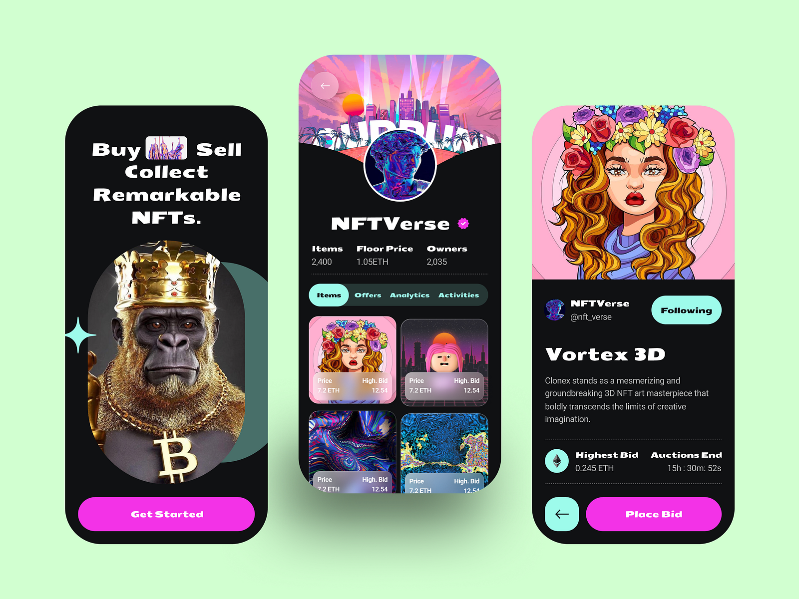 Masterful NFT Mobile App UX/UI: Where Art Meets Technology by Vrcić ...
