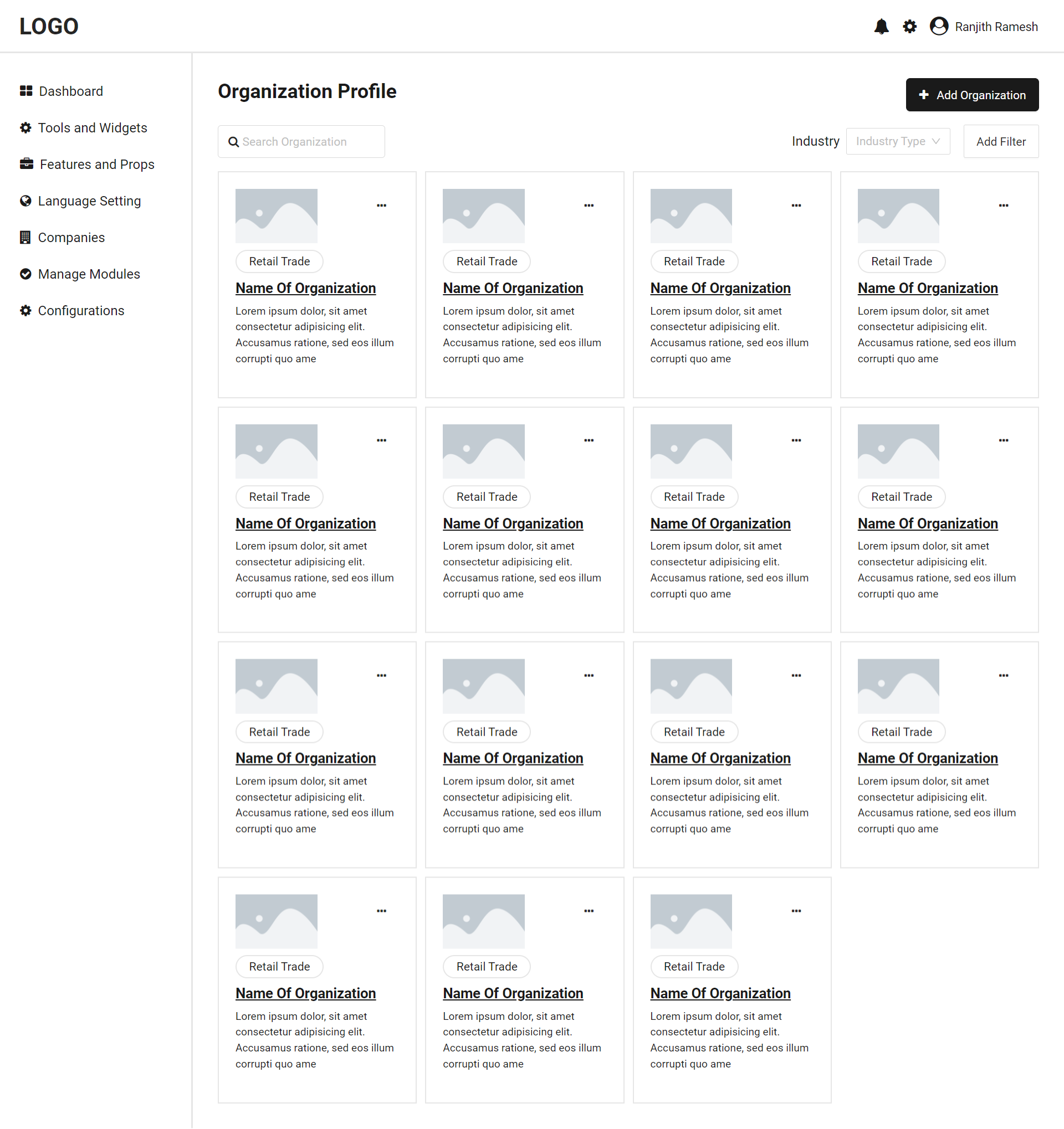 Elegant Organization Profiles Page Design With Converted Code by ...