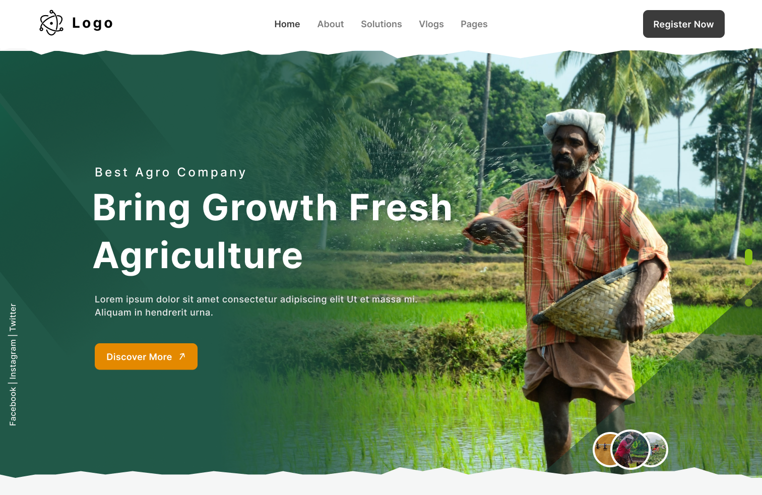 Agro Farm : Agriculture Landing Page by Chetna Bothra on Dribbble