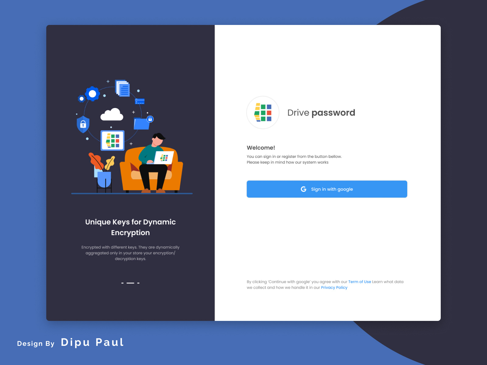 Sign In Screen - Drive Password by Dipu Paul on Dribbble