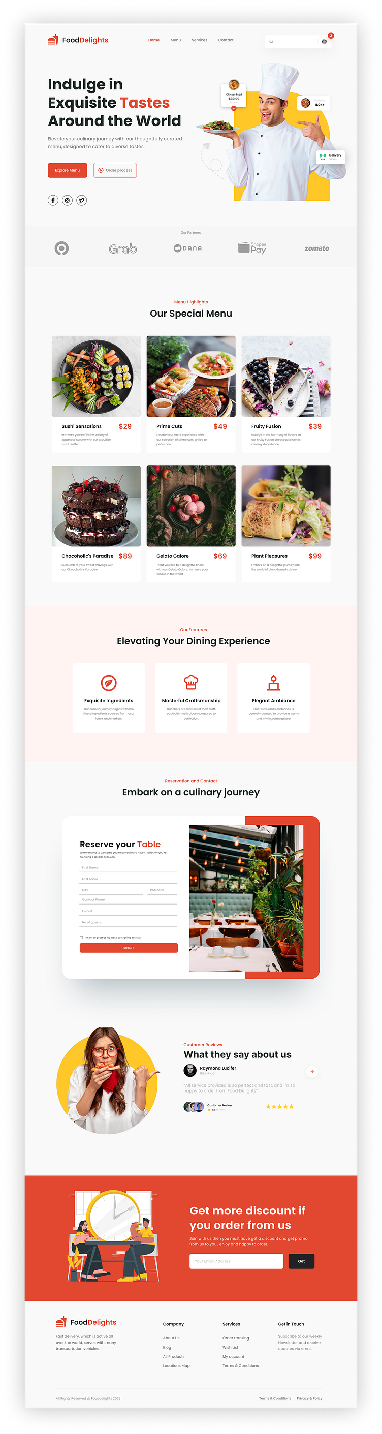 Food Landing Page Design by Moeen Mazhar on Dribbble