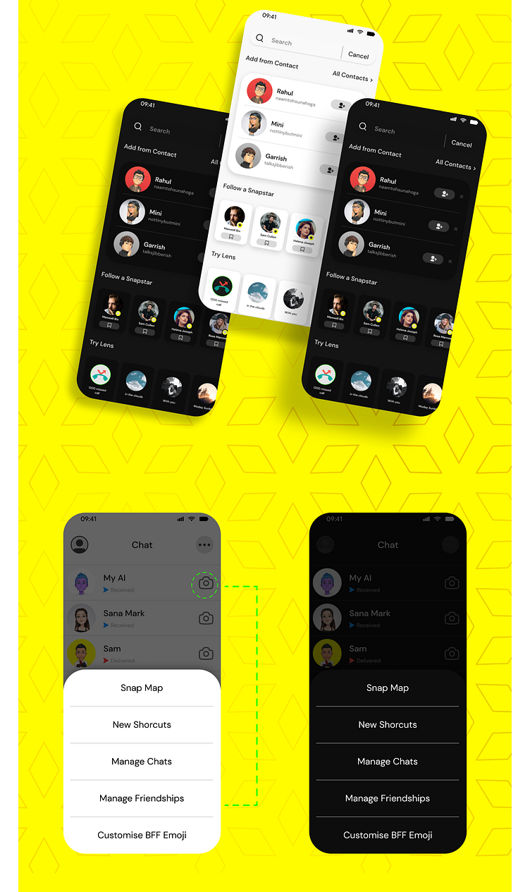 Snapchat UI/UX Short Case study and UI Redesign. by Abhilash Mishra on ...