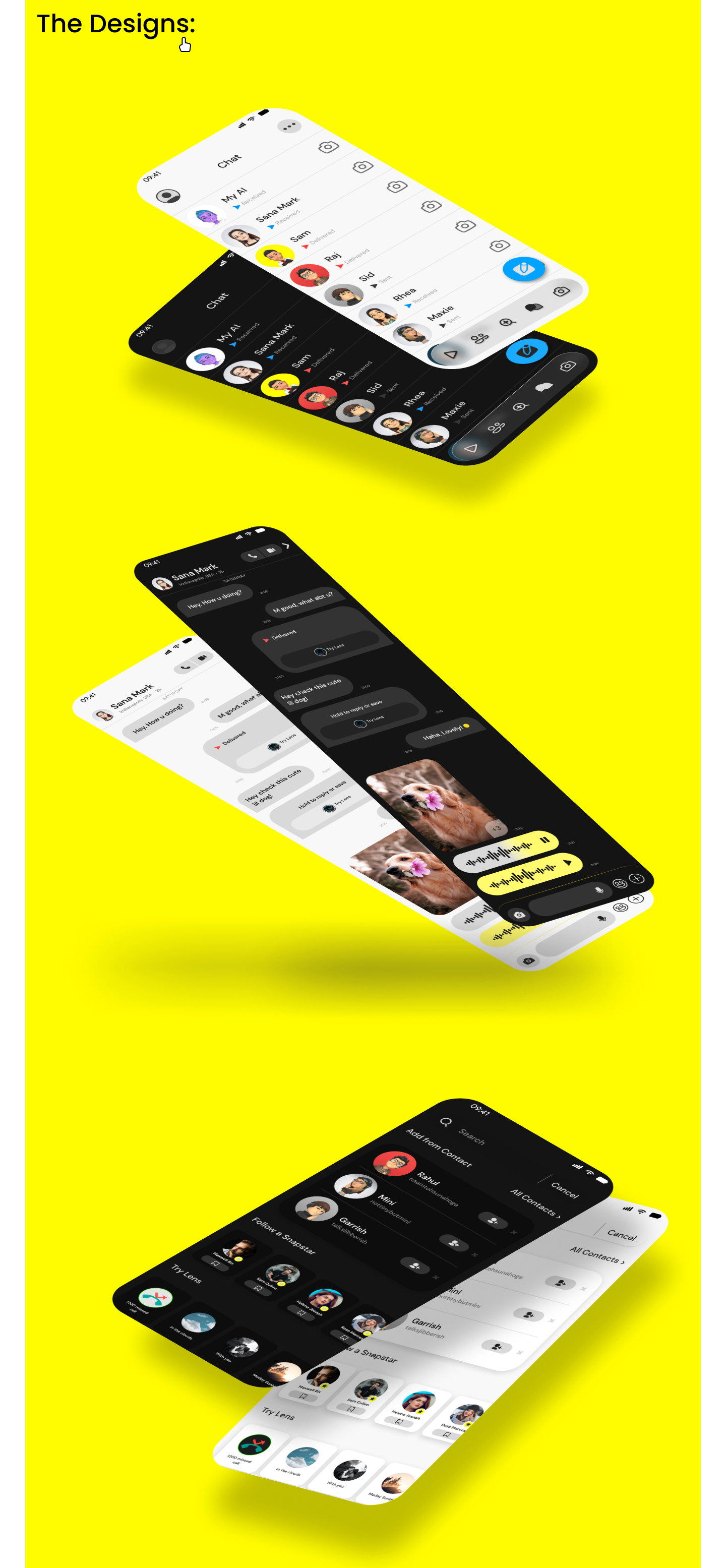 Snapchat UI/UX Short Case study and UI Redesign. by Abhilash Mishra on ...