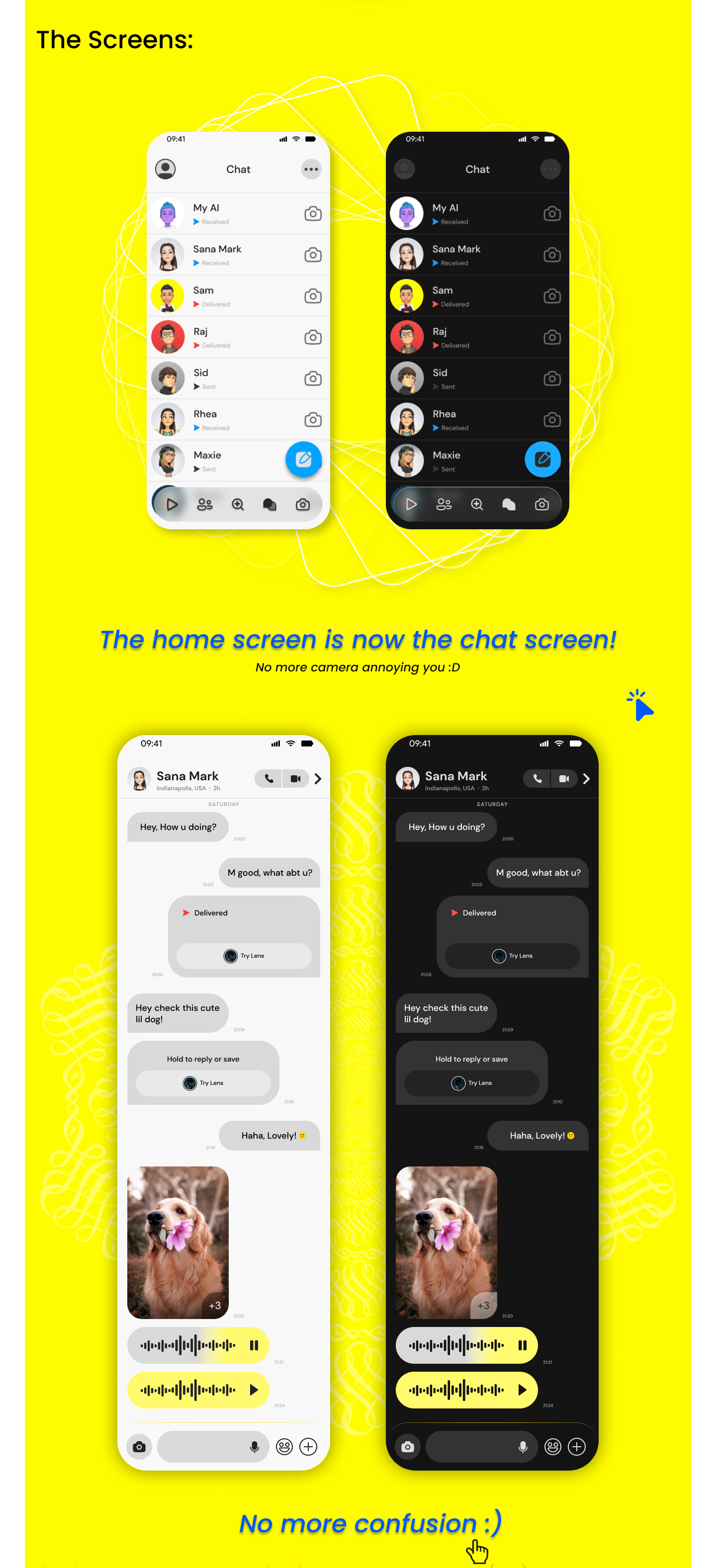 Snapchat UI/UX Short Case study and UI Redesign. by Abhilash Mishra on ...