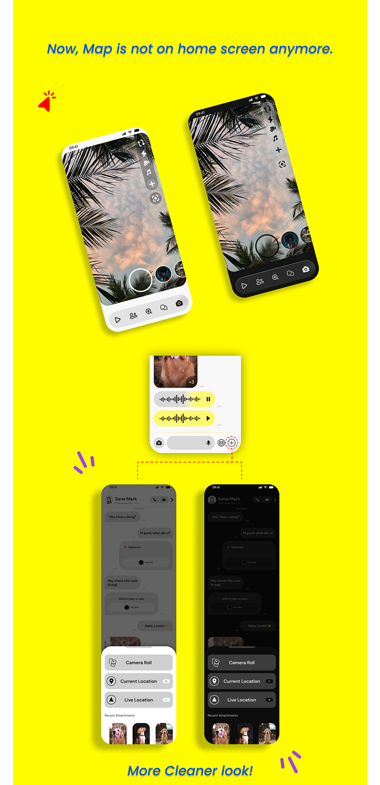 Snapchat UI/UX Short Case study and UI Redesign. by Abhilash Mishra on ...