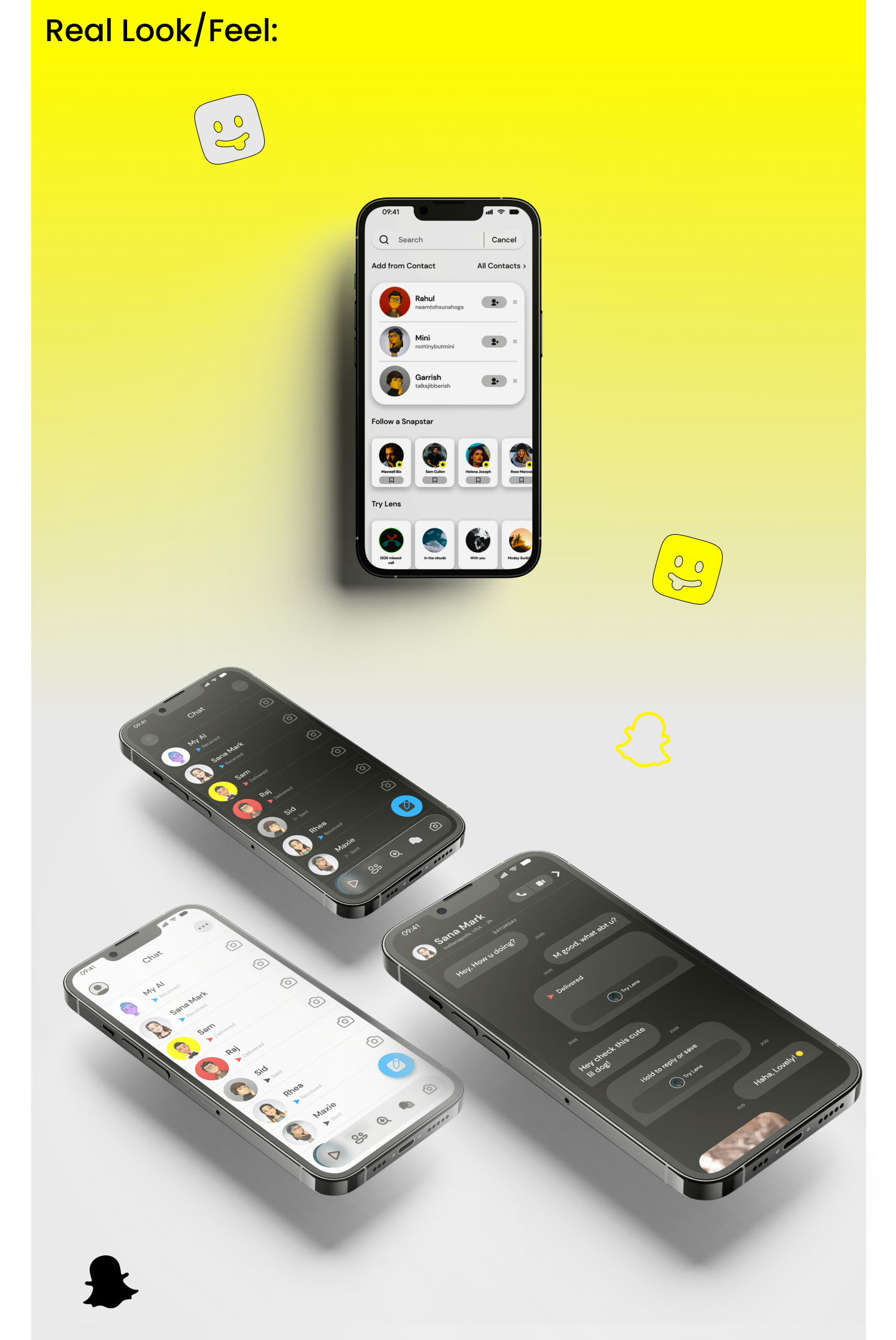 Snapchat UI/UX Short Case study and UI Redesign. by Abhilash Mishra on ...