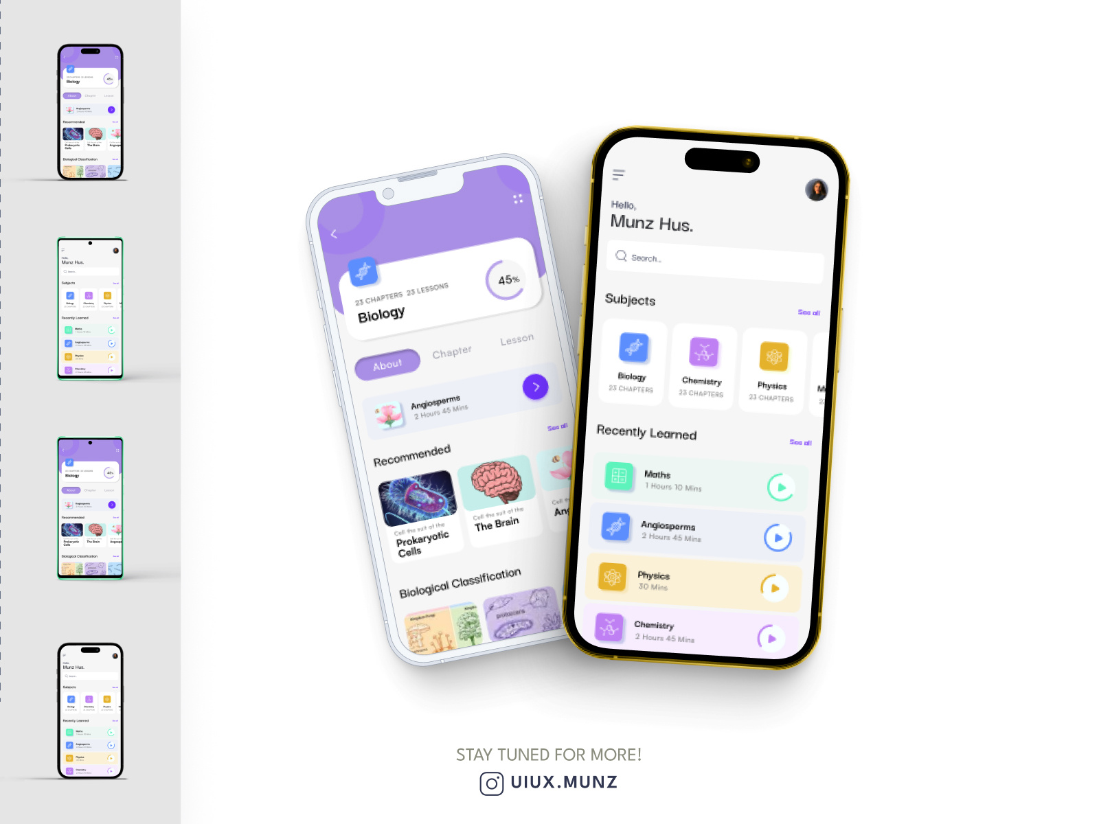 E- Education App Ui Design by Muneeza Hussain on Dribbble