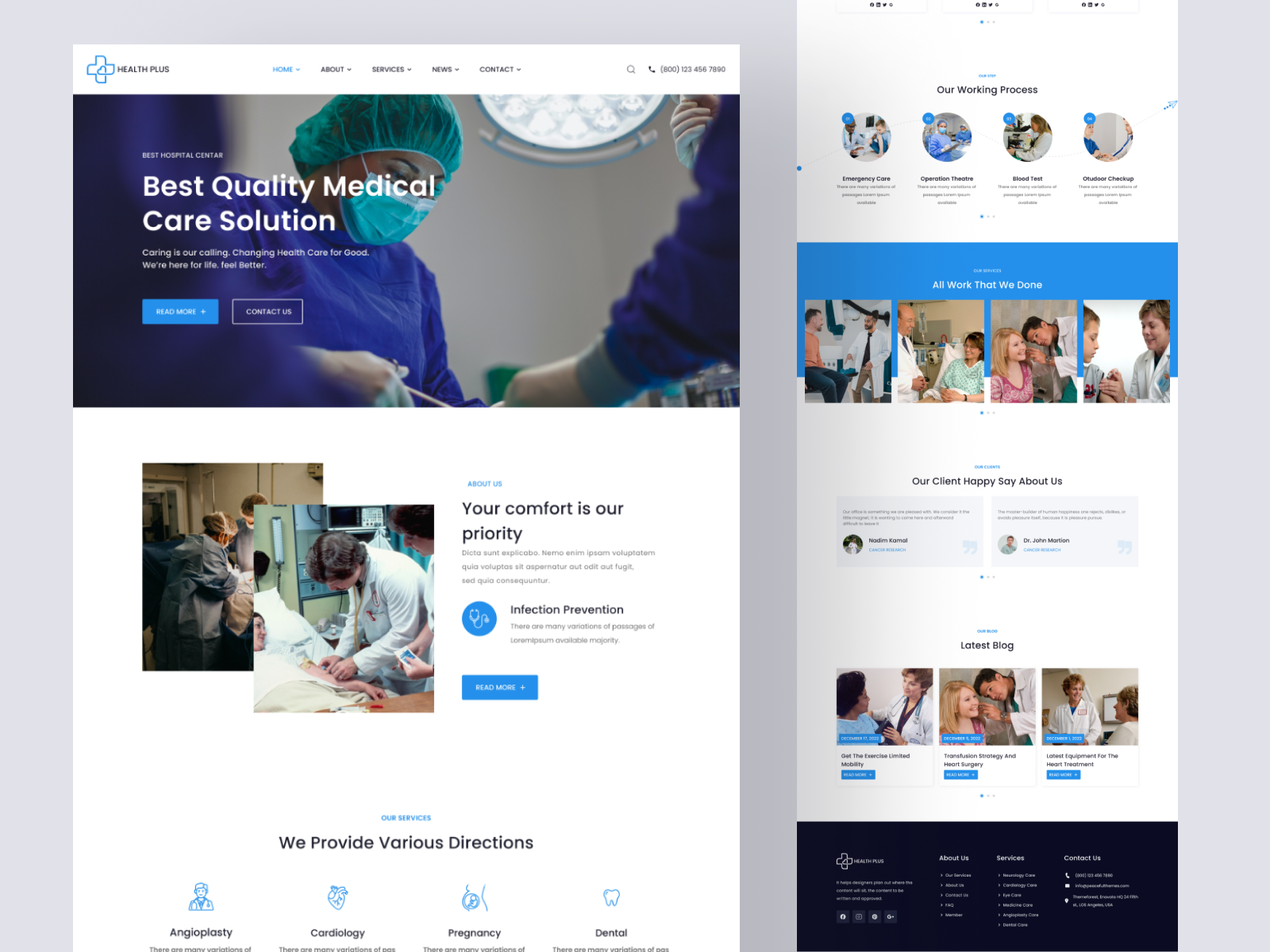 HEALTH PLUS- Medical Landing Page by Imran hossain on Dribbble