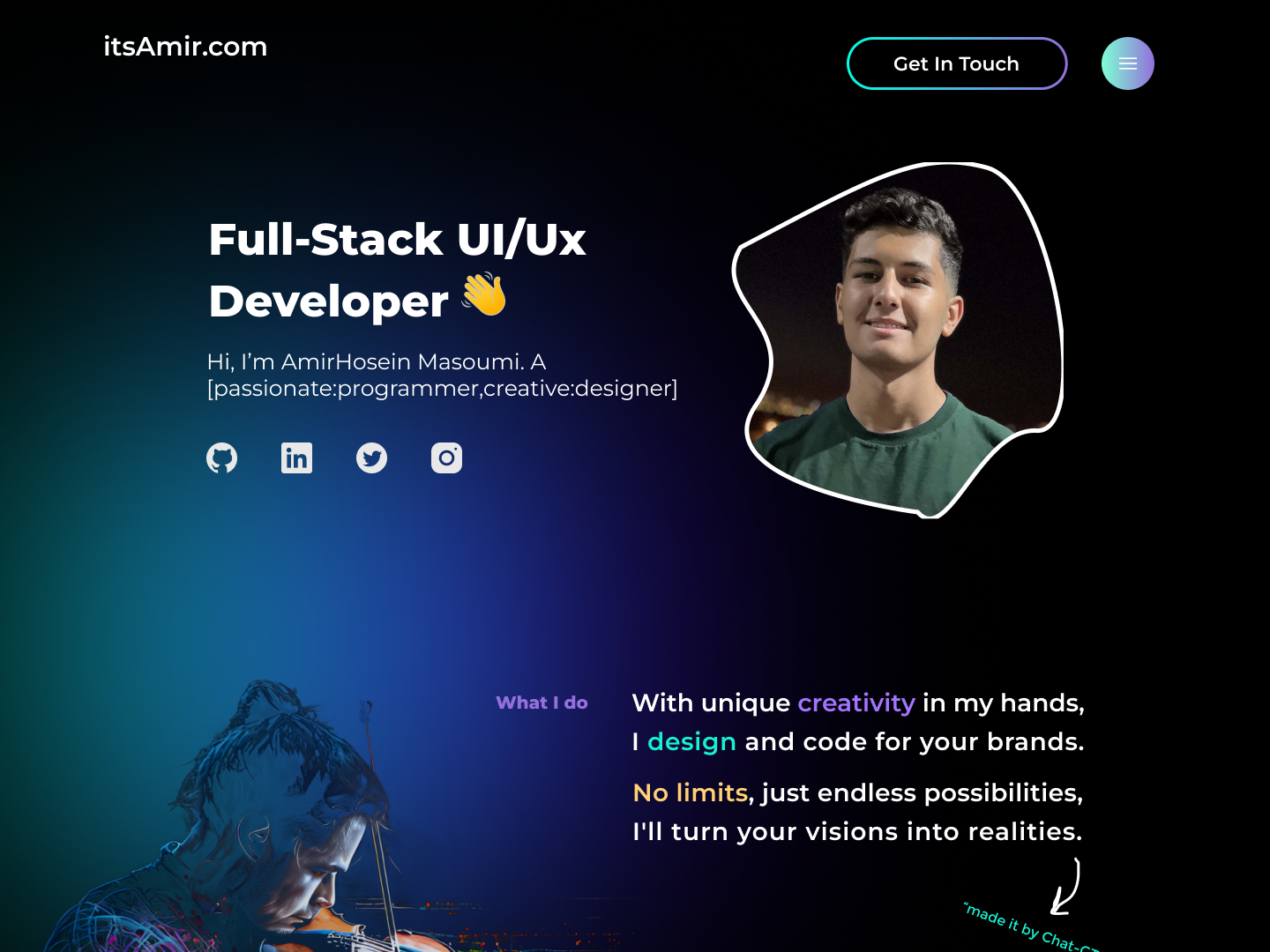 My New Portfolio Design by AmirHosein Masoumi on Dribbble