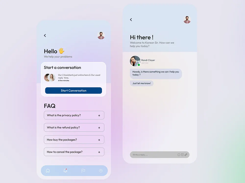 Live Chat UI designs, themes, templates and downloadable graphic ...