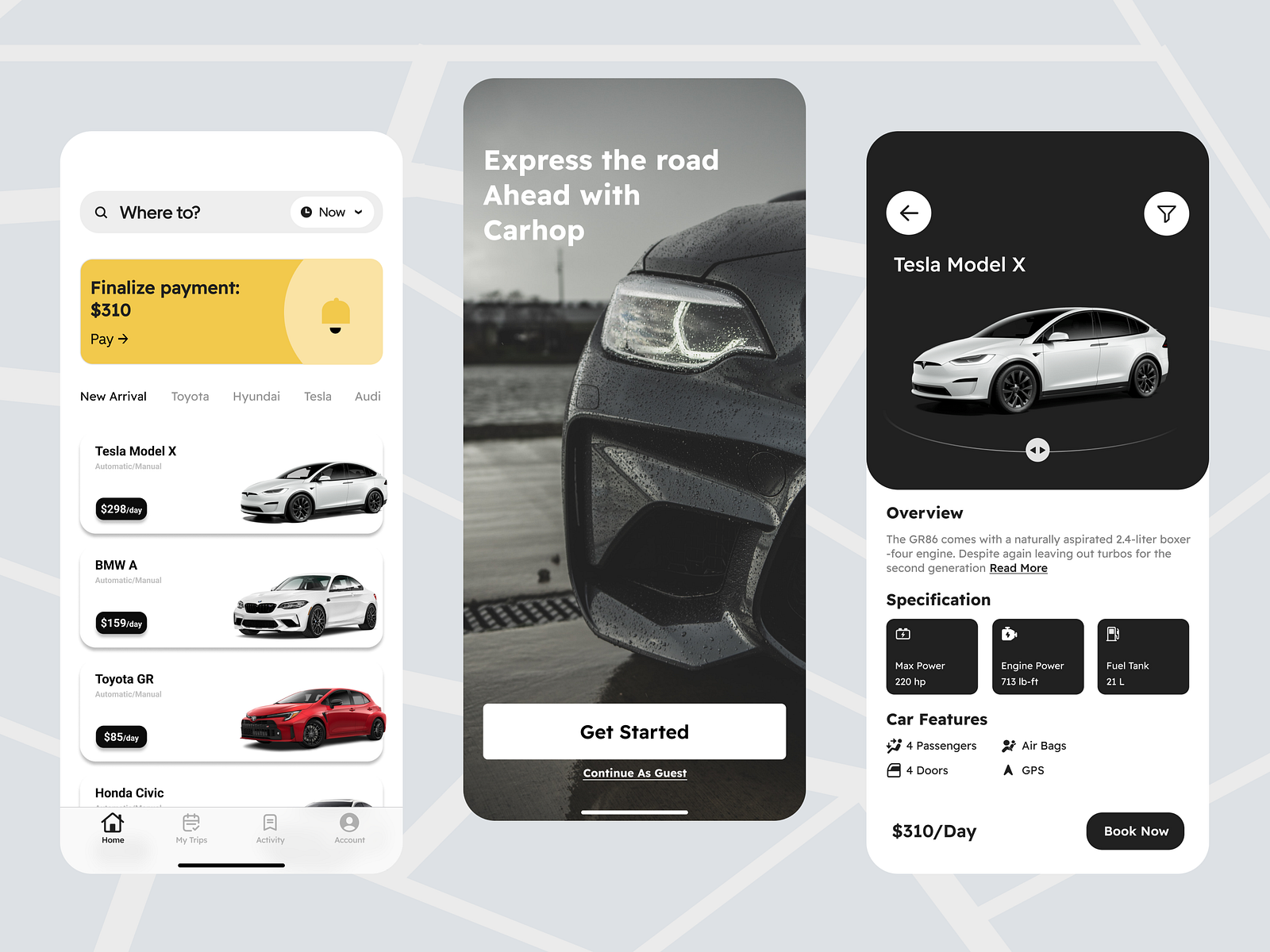 Car Rental App - Carhop by Palash Ahmed on Dribbble