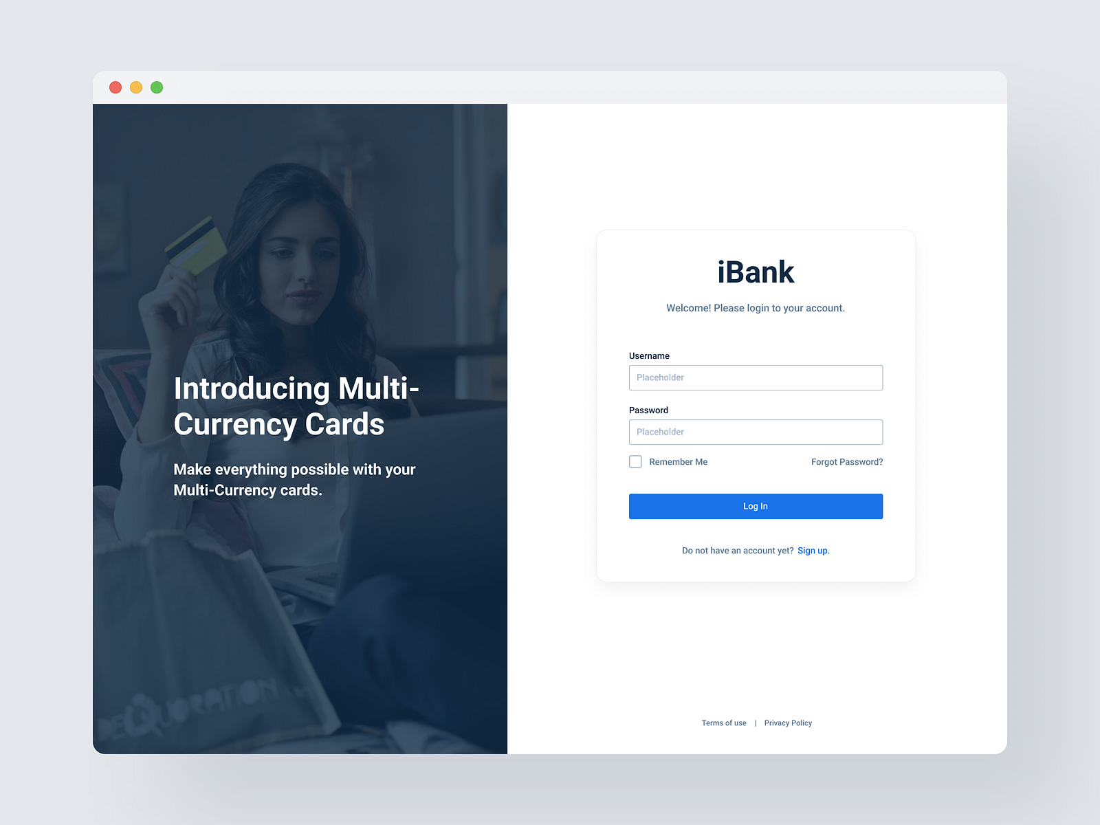 iBank: Secure Banking Login UI by Zahid Ikram Nishad on Dribbble