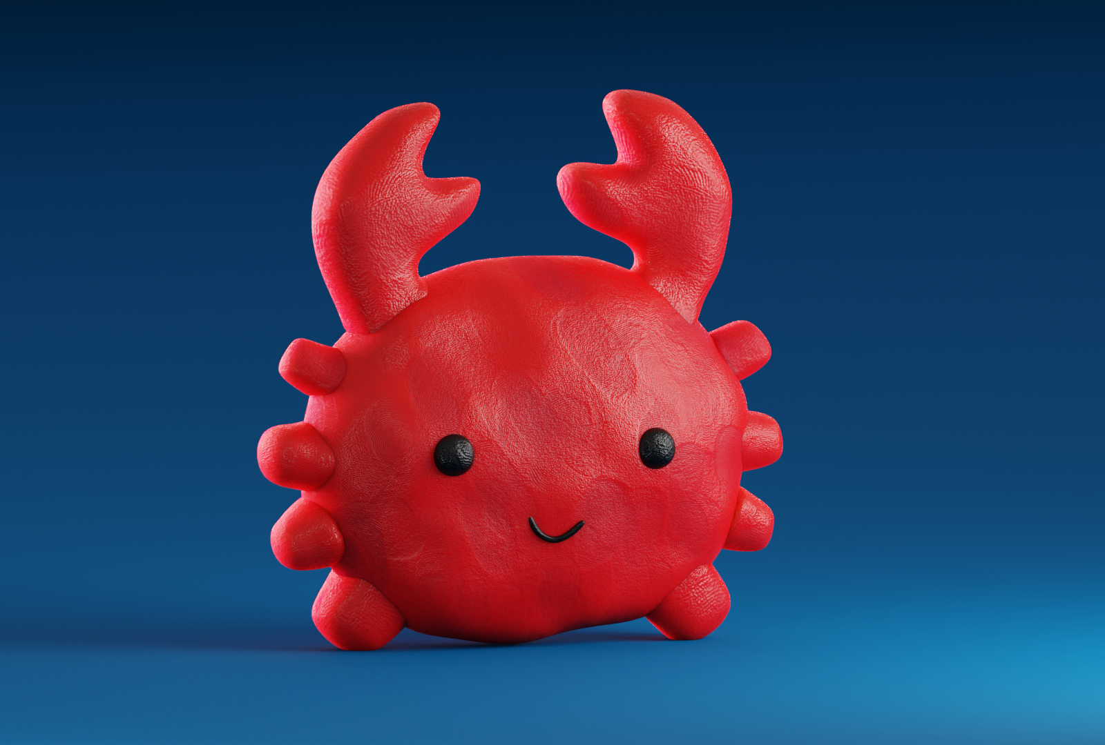 Clay crab in Blender 3D by Valeriya on Dribbble